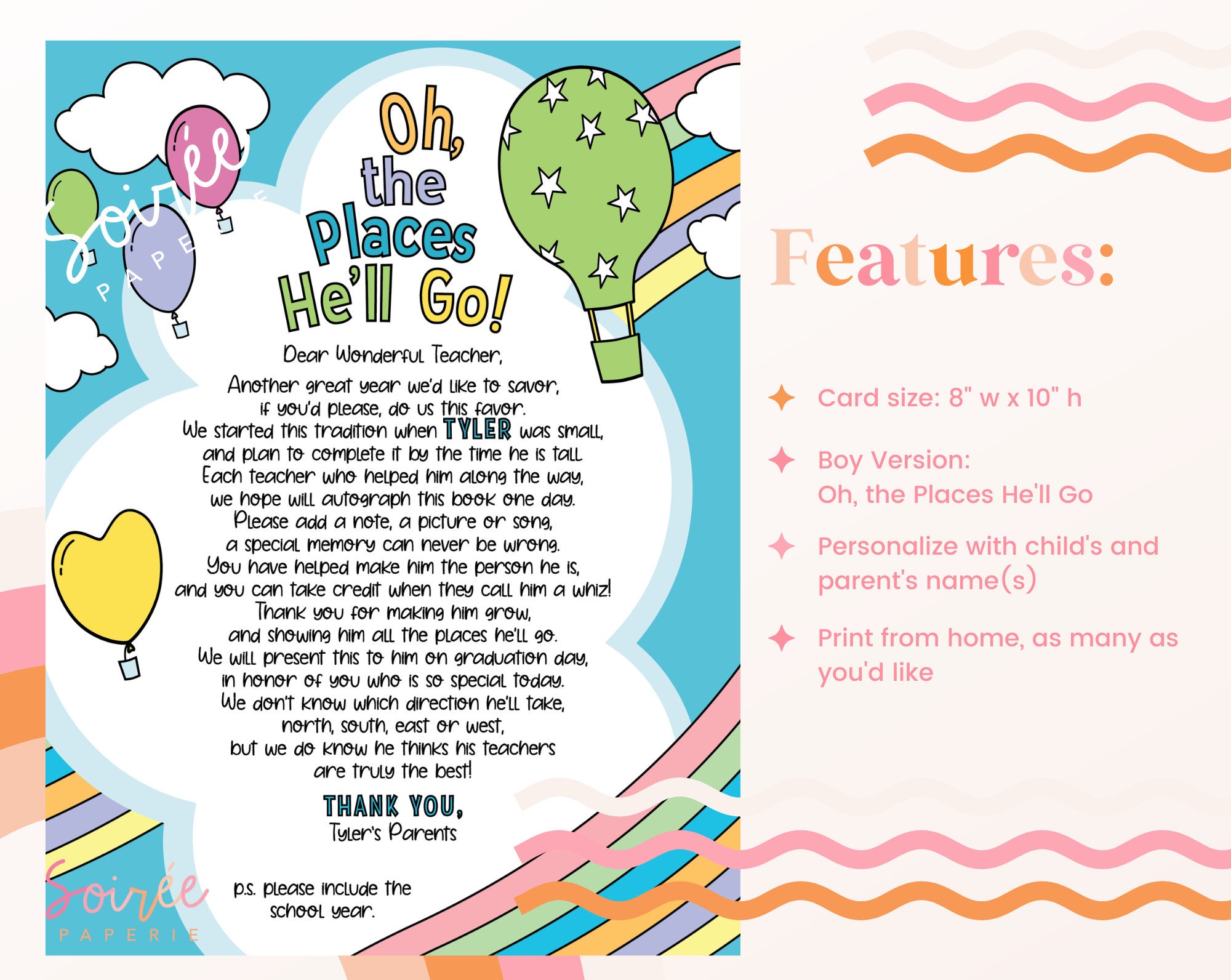 Instructions for Teachers to Sign End of Year Memory Book Printable ...