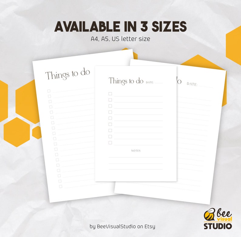 PRINTABLE To-do List PDF | A4, A5, US Letter | Get Organized and Boost ...