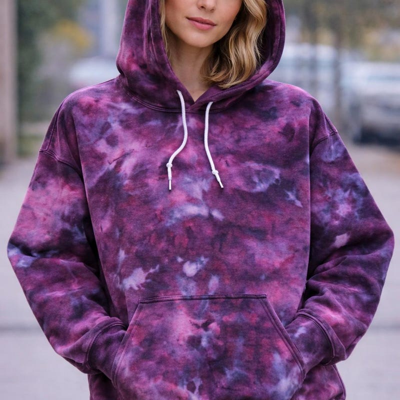 Ice Dyed Mens Hoodie - Etsy UK