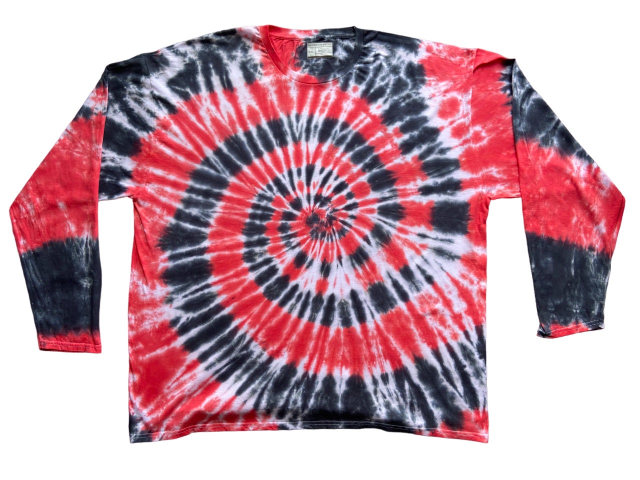 Red and Black Spiral Tie Dye T-shirt, Adult, Youth, Unisex, XS, S, M, L ...