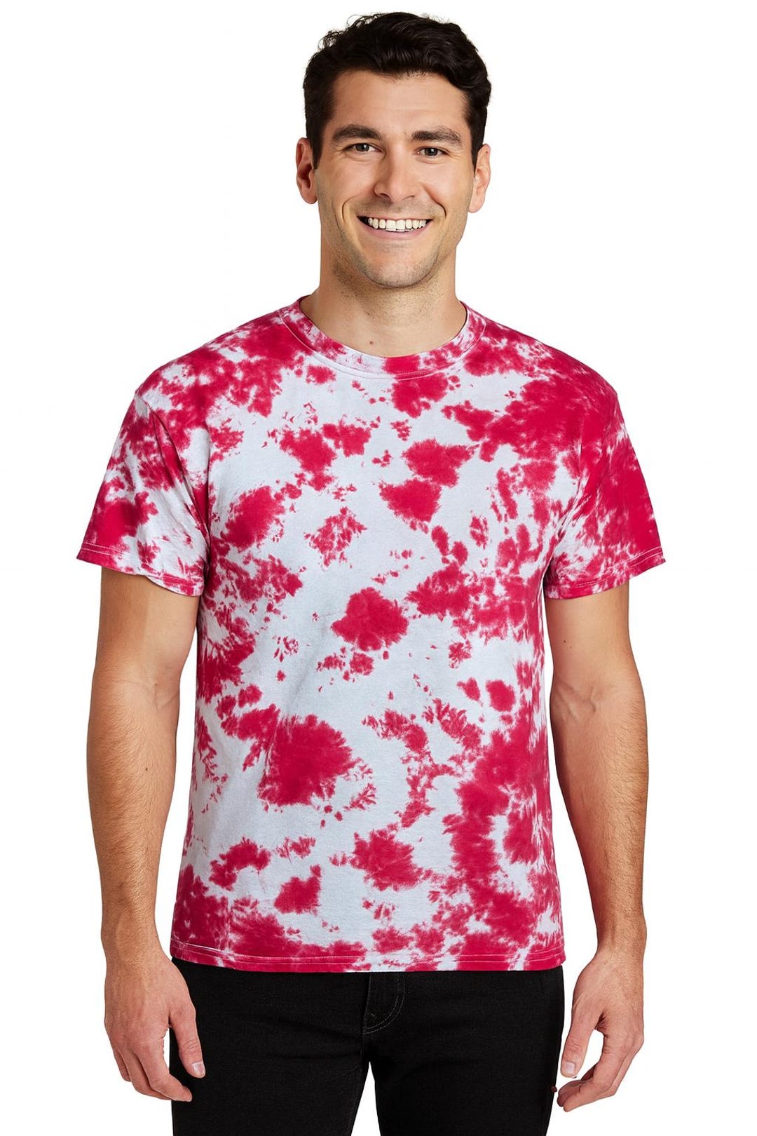 Fuchsia Red Scrunch Tie Dye T-shirt, Adult, Youth,unisex, XS, S, M, L ...