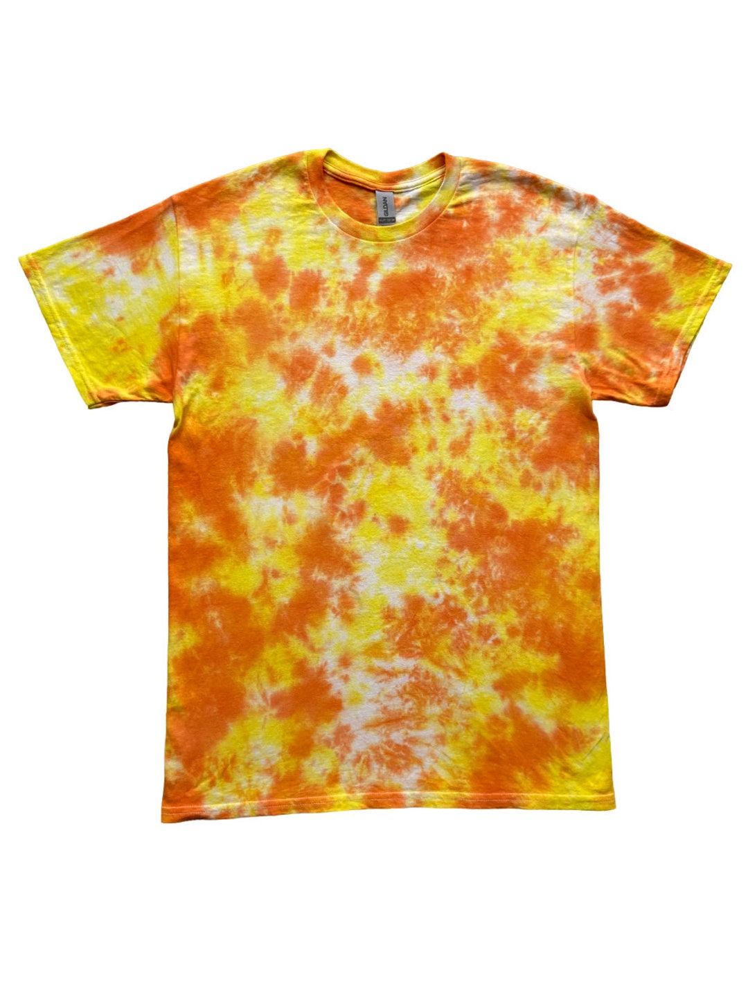 Orange and Yellow Scrunch Tie Dye T-shirt Adult Unisex S - Etsy