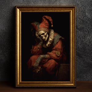 sad jester artwork