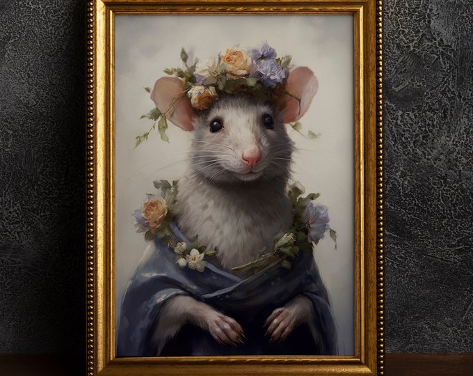 Kissing Rats Art Print 8x8 - Etsy