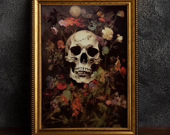 Gothic Skeleton Portrait Vintage Poster, Art Poster Print, Home Decor ...