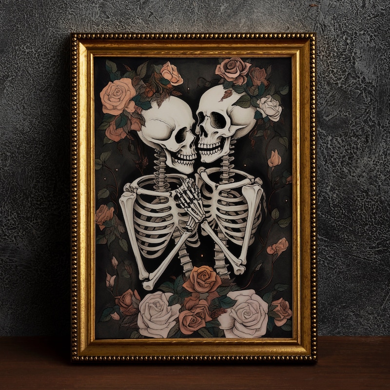 Skeleton Lovers Art - Etsy