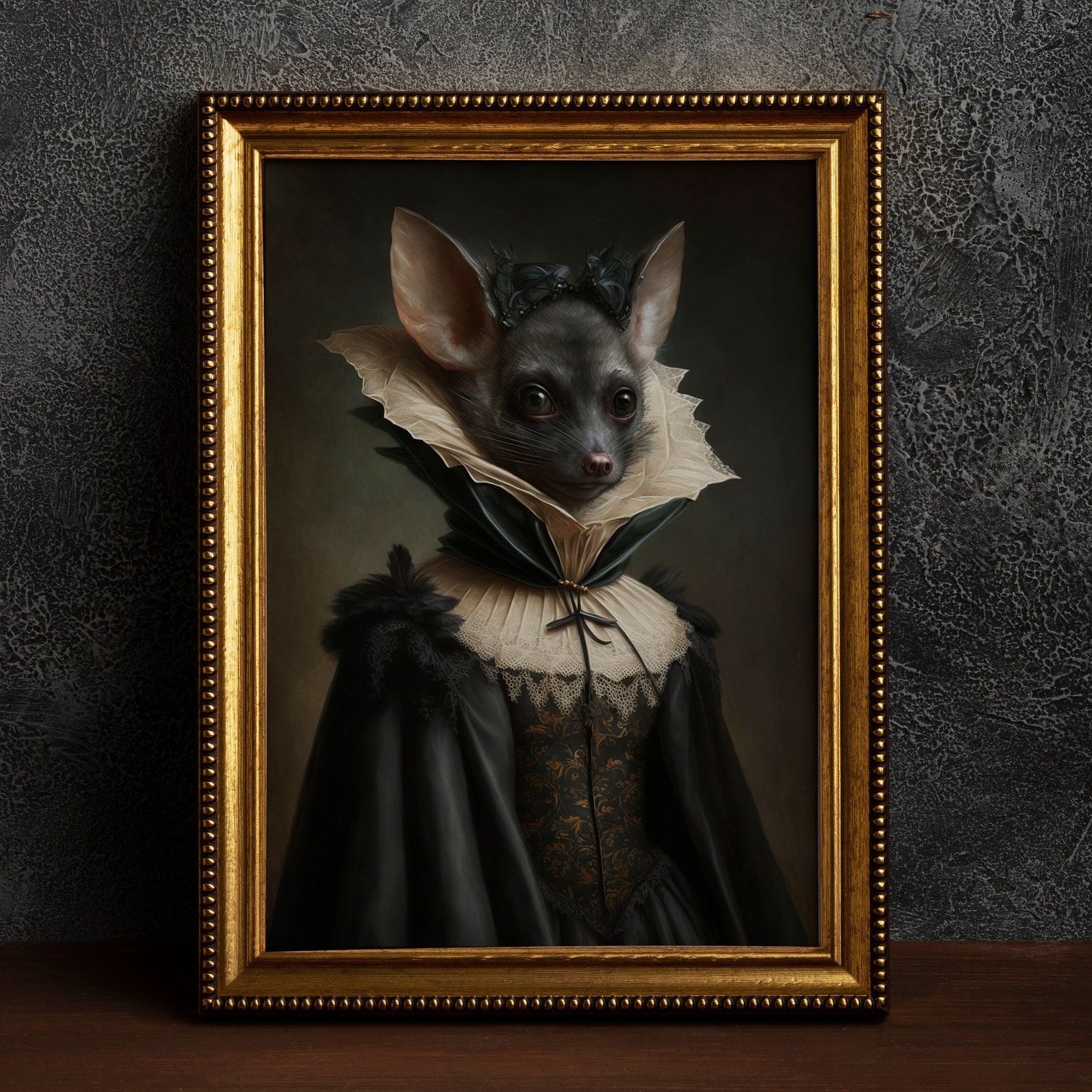 Gothic Bat in Dress, Vintage Poster, Art Poster Print, Home Decor ...