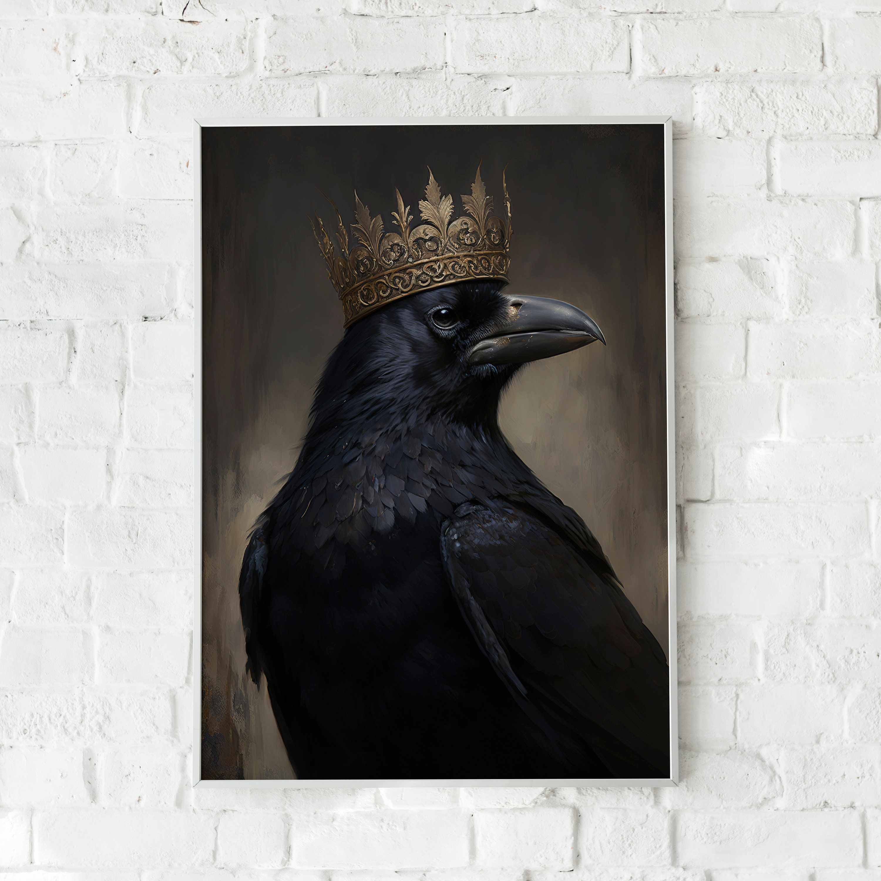 Gothic Crow King Vintage Poster Art Poster Print Home Decor - Etsy