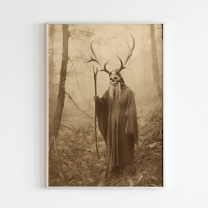 Druid of the Forest, Vintage Photography, Art Poster Print, Dark ...
