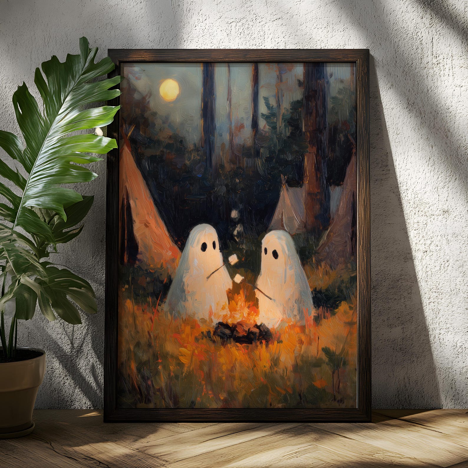 Camping Ghosts, Vintage Poster, Gothic Art Poster Print, Dark Academia ...