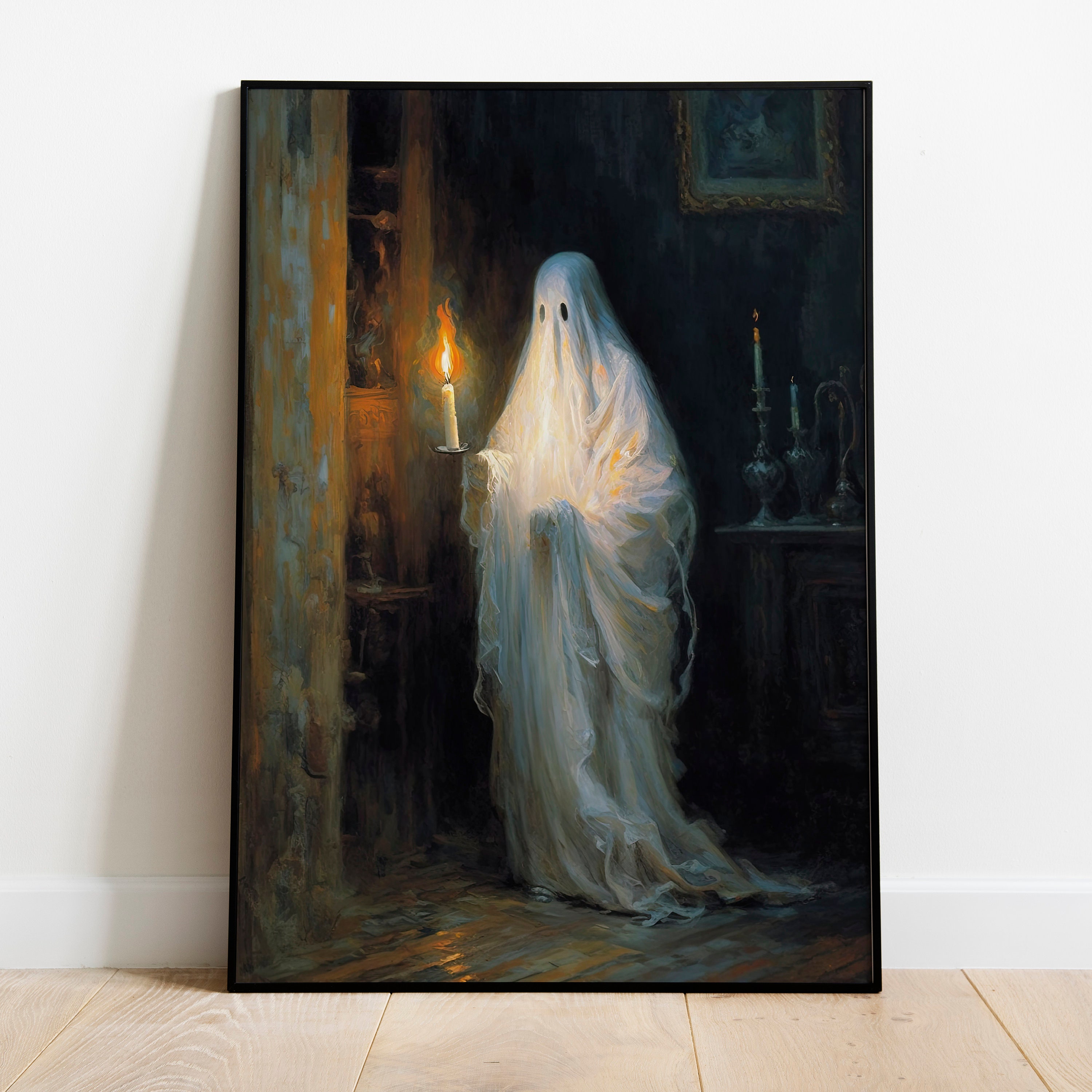 Ghost by Candlelight Vintage Poster Art Poster Print Dark - Etsy UK