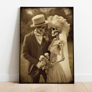 Romantic Skeleton Couple Print: Gothic Wedding Photography - Etsy