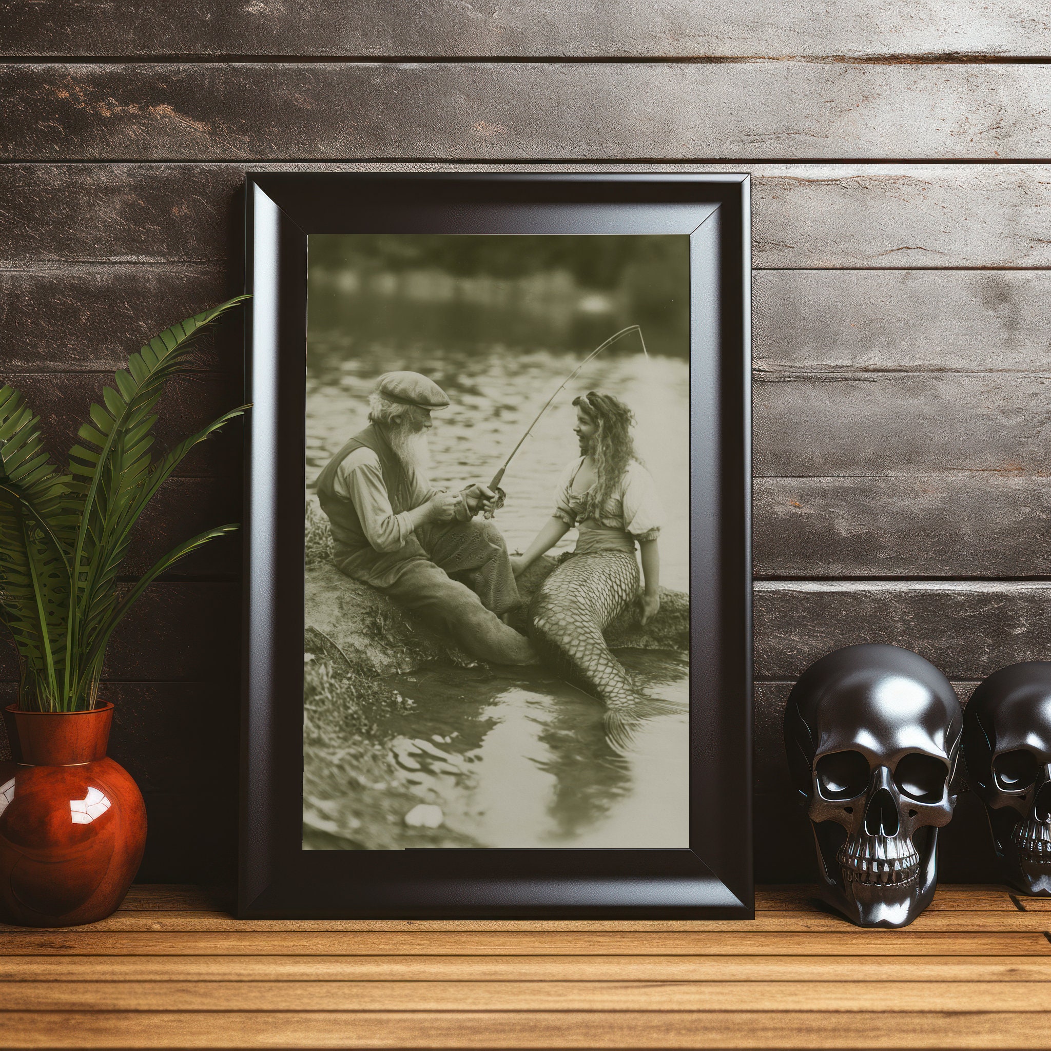 The Mermaid and the Fisherman Vintage Photography, Dark Academia ...