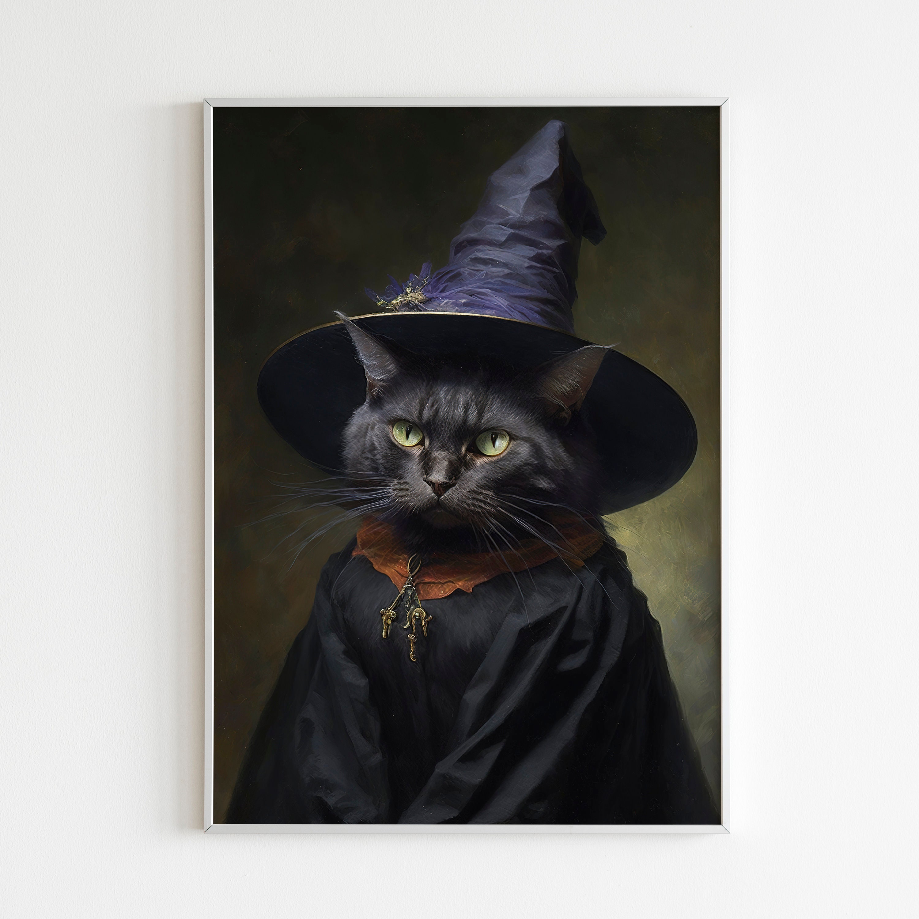 Cat Witch, Vintage Poster, Art Poster Print, Dark Academia, Gothic ...
