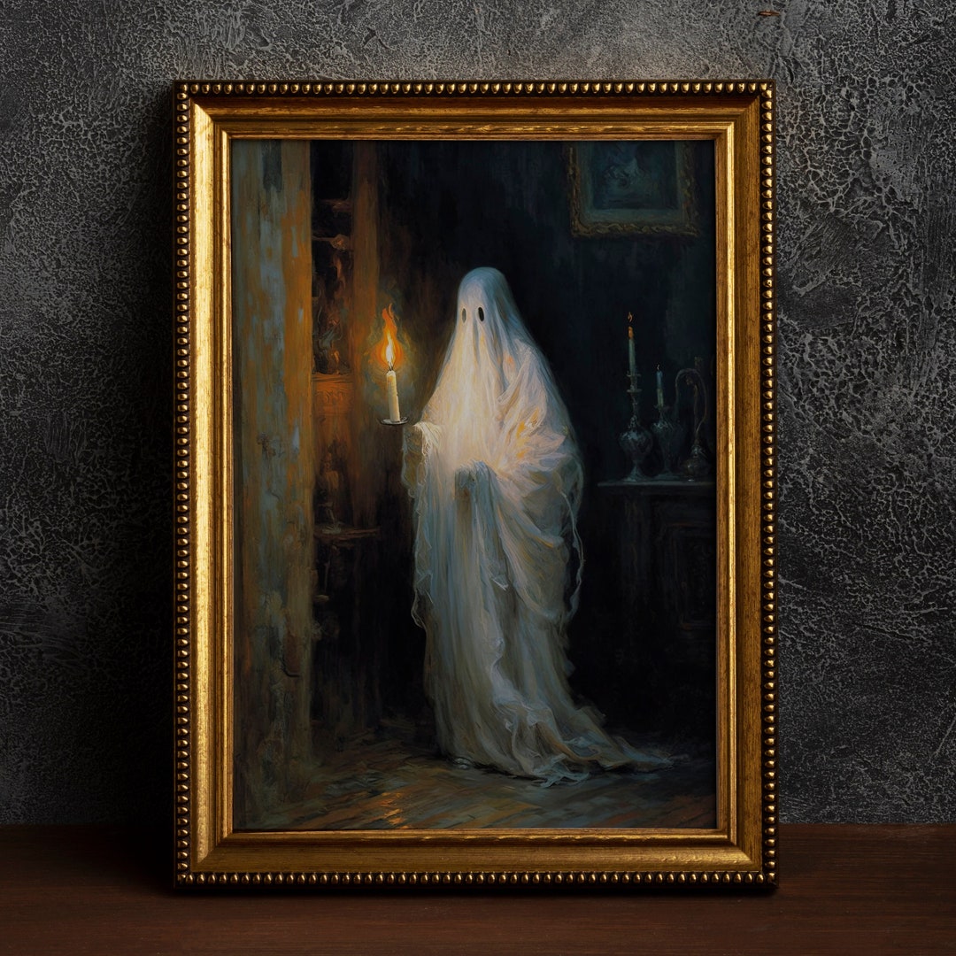 Ghost by Candlelight, Vintage Poster, Art Poster Print, Dark Academia ...