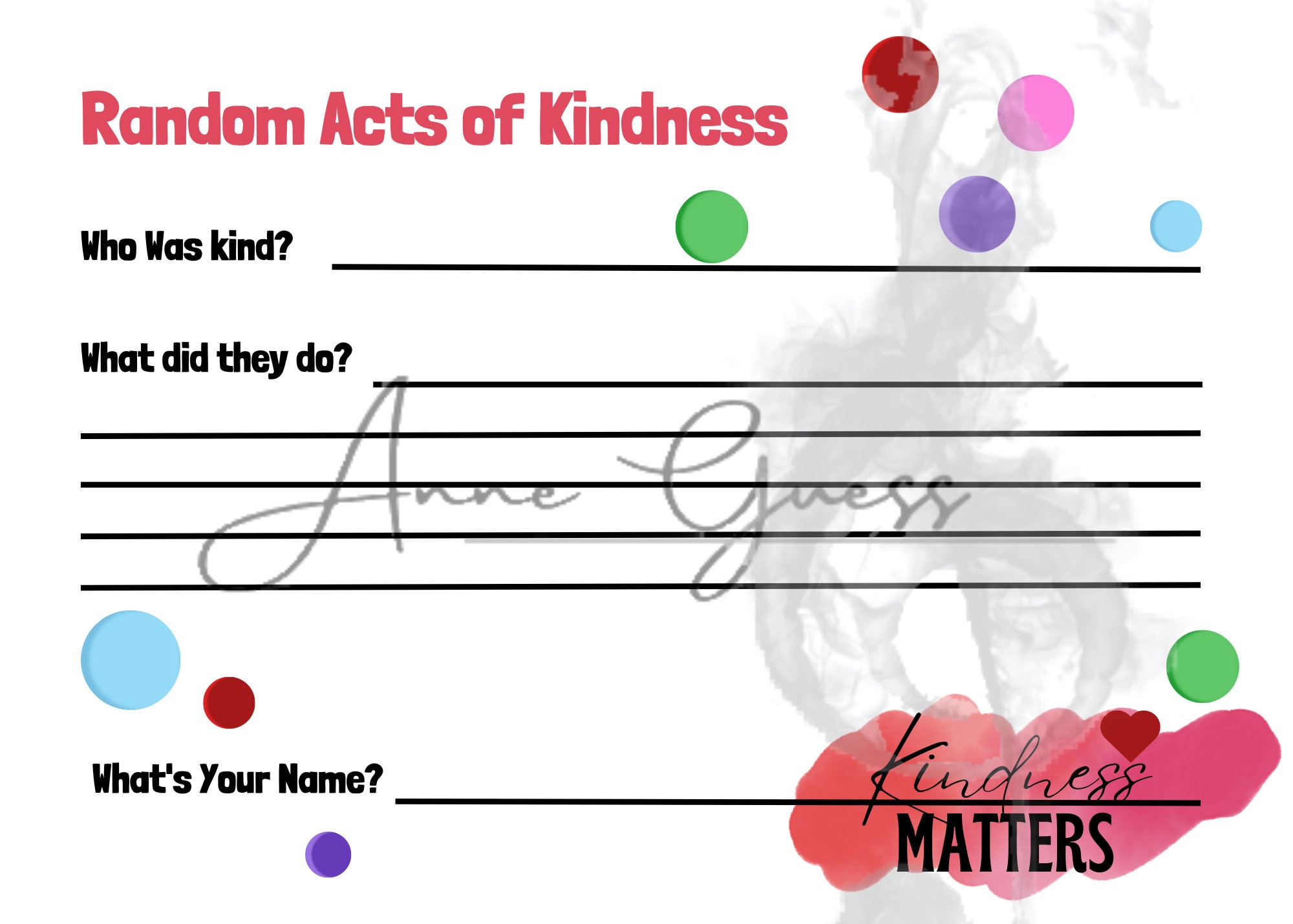 Random Acts of Kindness Printable Cards - Etsy