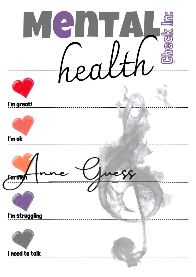Mental Health Check in Poster - Etsy