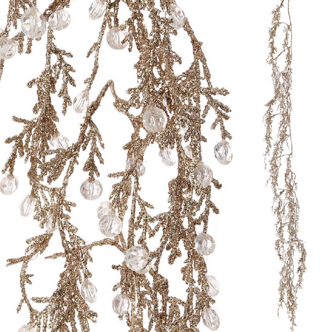 6' Glittered Ice Garland - Etsy