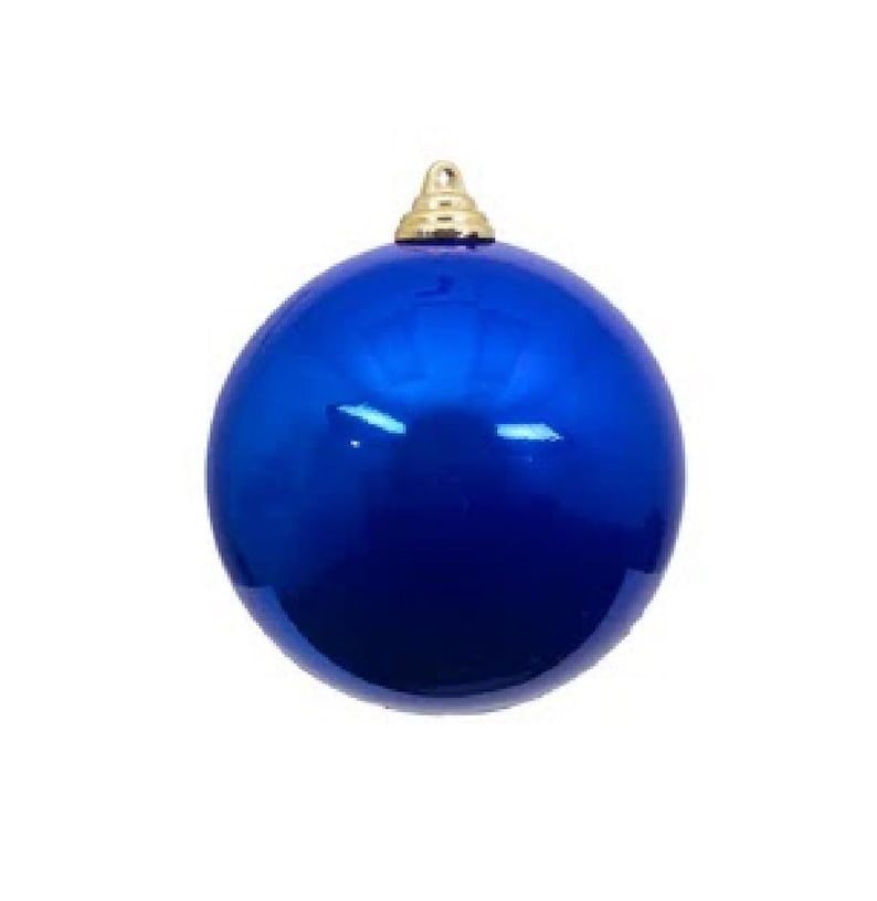 Farrisilk Blue Candy Apple Ornament Set Of 6 3” 80mm Shiny