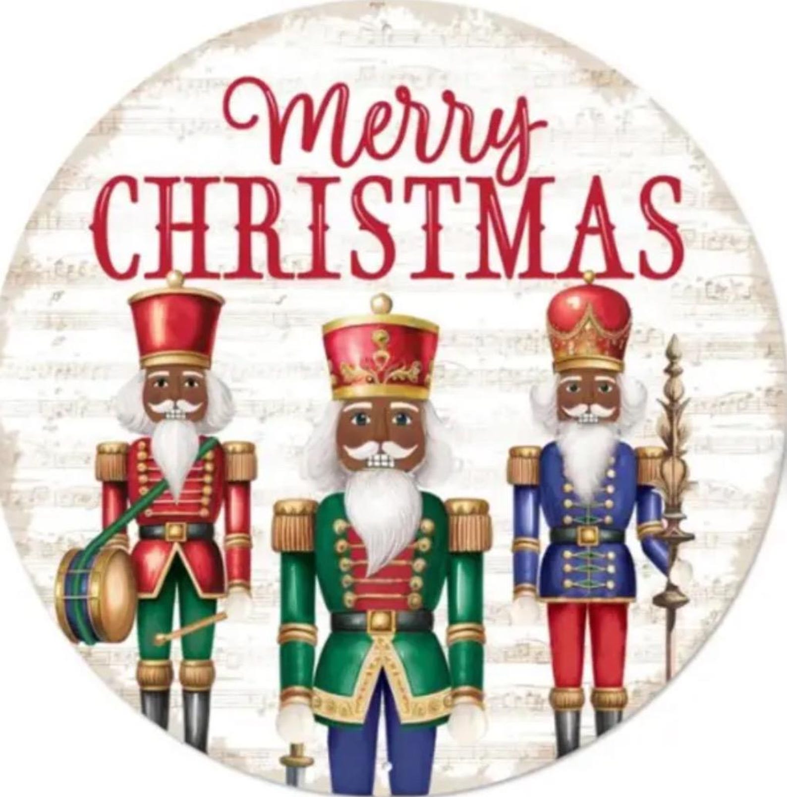 12” Merry Christmas Nutcracker Sign – Festive Holiday Wall Décor ...
