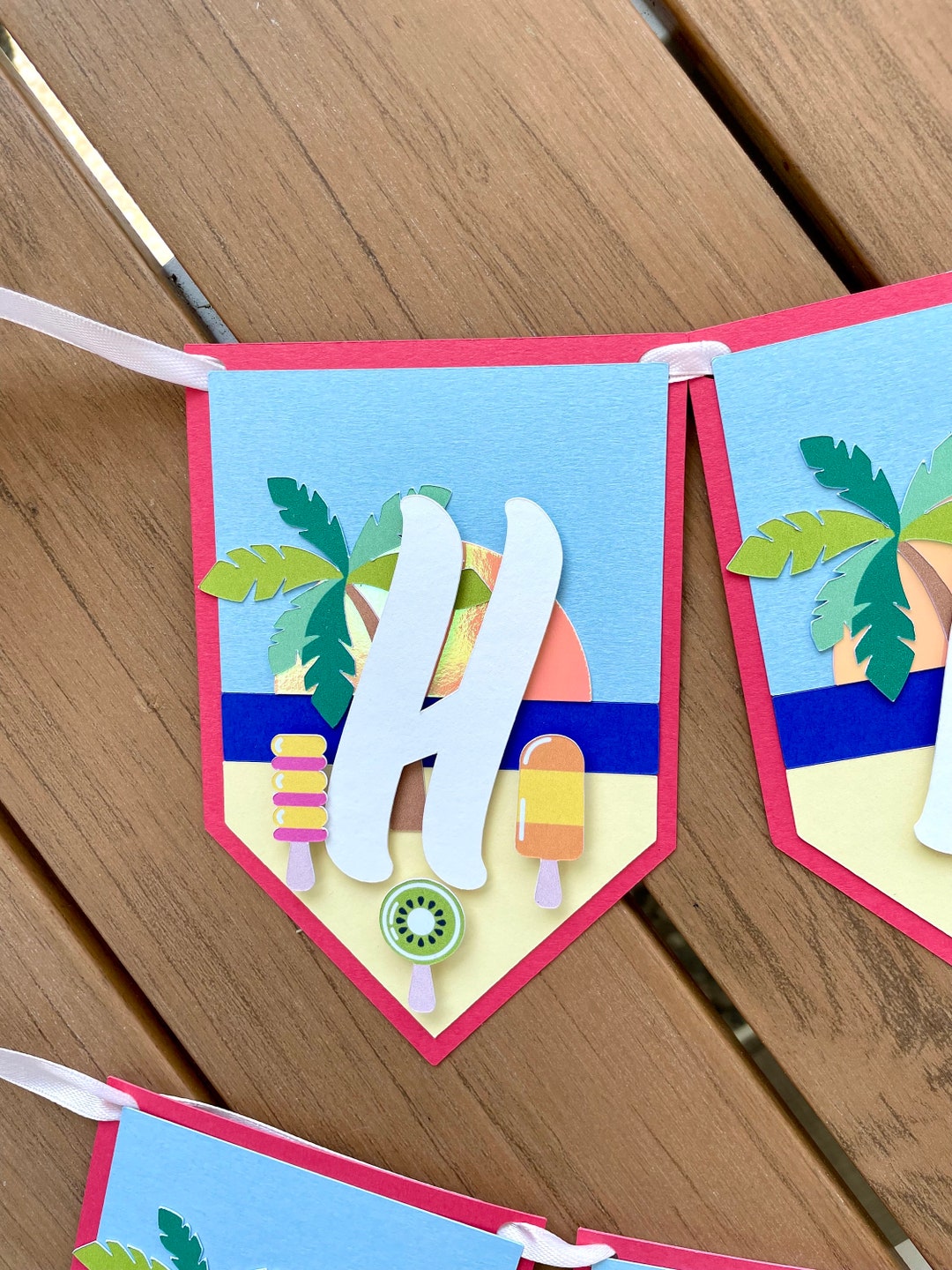 Tropical Birthday Banner, Hawaiian Birthday Party, Island Theme, the ...