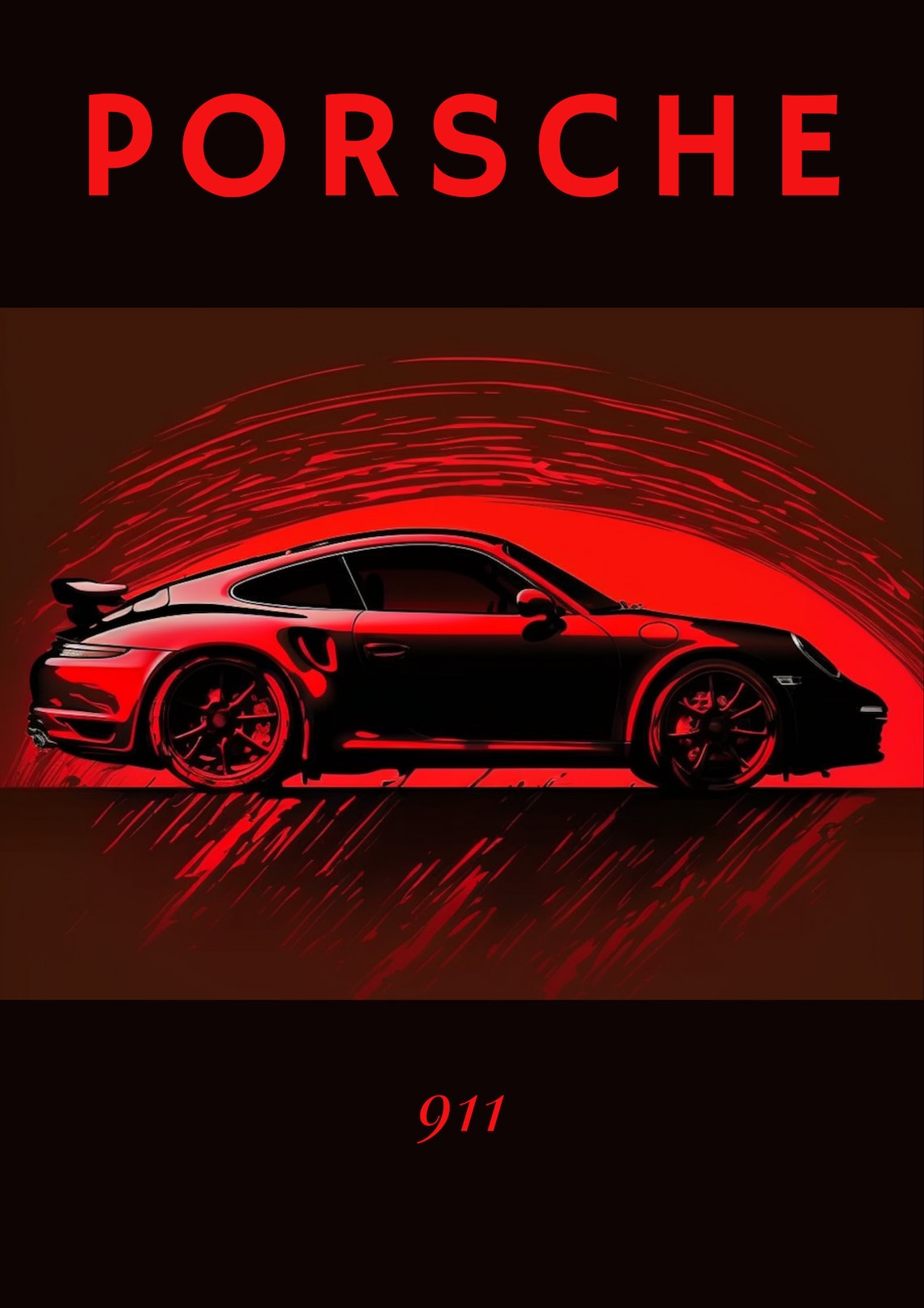 Porsche 911 Printable Poster - Etsy