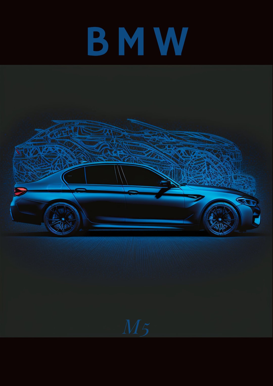 BMW M5 Printable Poster - Etsy