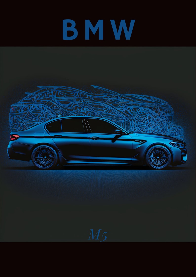 BMW M5 Printable Poster - Etsy