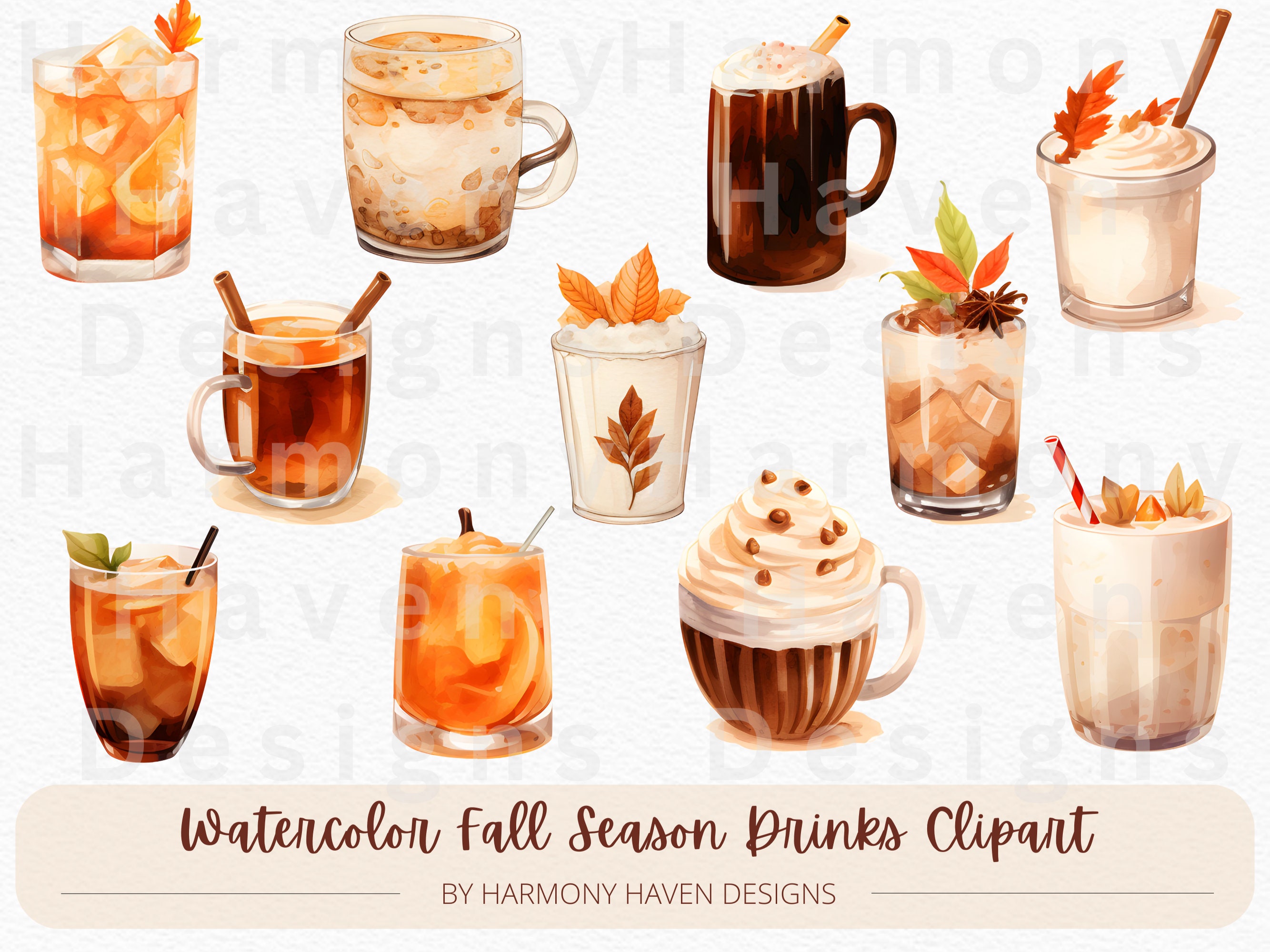 Big Fall Season Clipart Bundle,86 PNG Files,commercial Use,digital ...