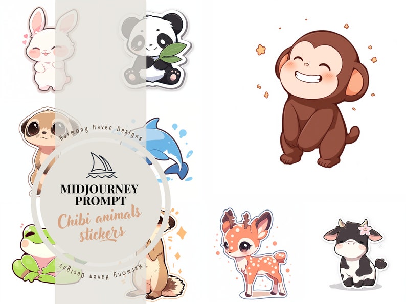 Cute Chibi Animal Stickers Midjourney Prompt, Best Midjourney Prompt ...