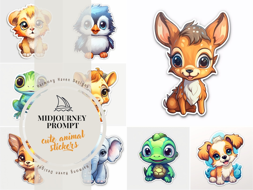 Cute Animal Stickers Midjourney Prompt, Best Midjourney Prompt, Ai ...