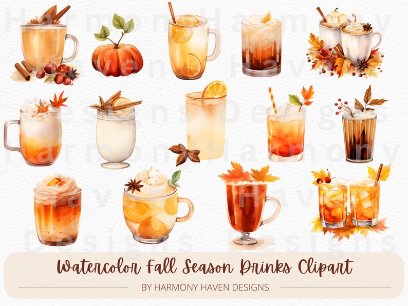Big Fall Season Clipart Bundle,86 PNG Files,commercial Use,digital ...