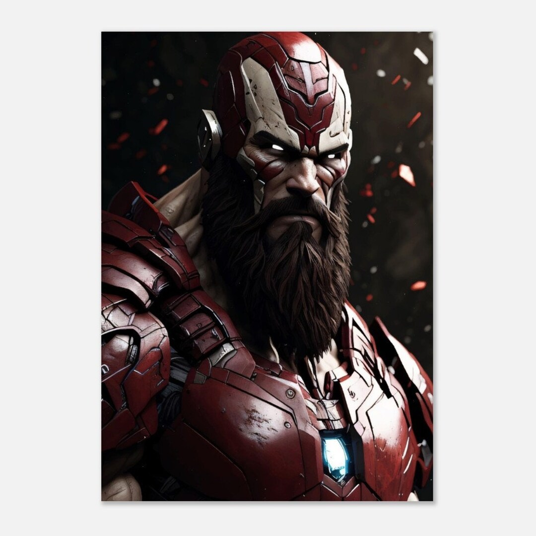Iron Man Kratos God of War Premium Semi-glossy Paper Poster - Etsy