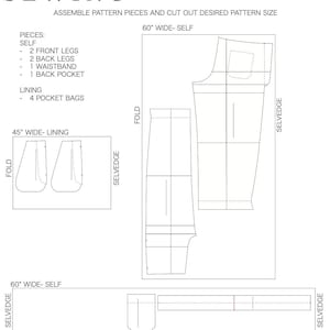 Elastic Waist Barrel Leg Pant PDF Pattern. Sizes Xs-xxl. Easy to Sew ...