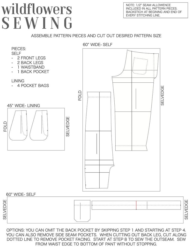 Elastic Waist Barrel Leg Pant PDF Pattern. Sizes Xs-xxl. Easy to Sew ...