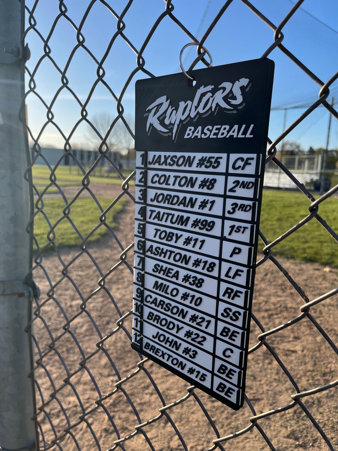 CUSTOM Baseball/softball Lineup & Position Board for Dugout - Etsy
