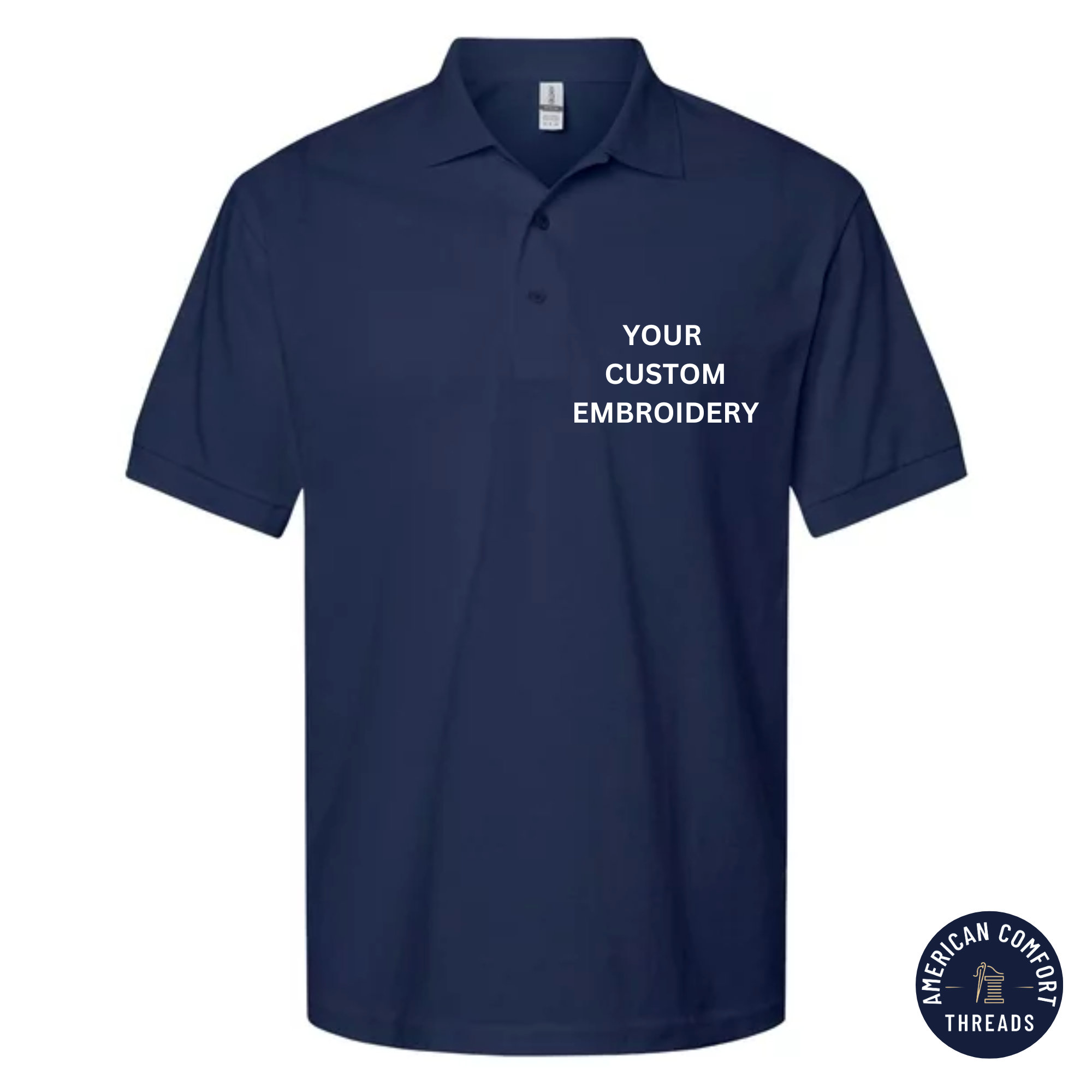 Embroidered Polo Shirt With Company Logo Custom Embroidered - Etsy