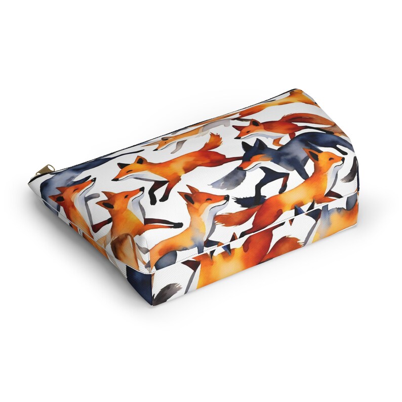 Watercolor Fox Accessory Pouch - Etsy