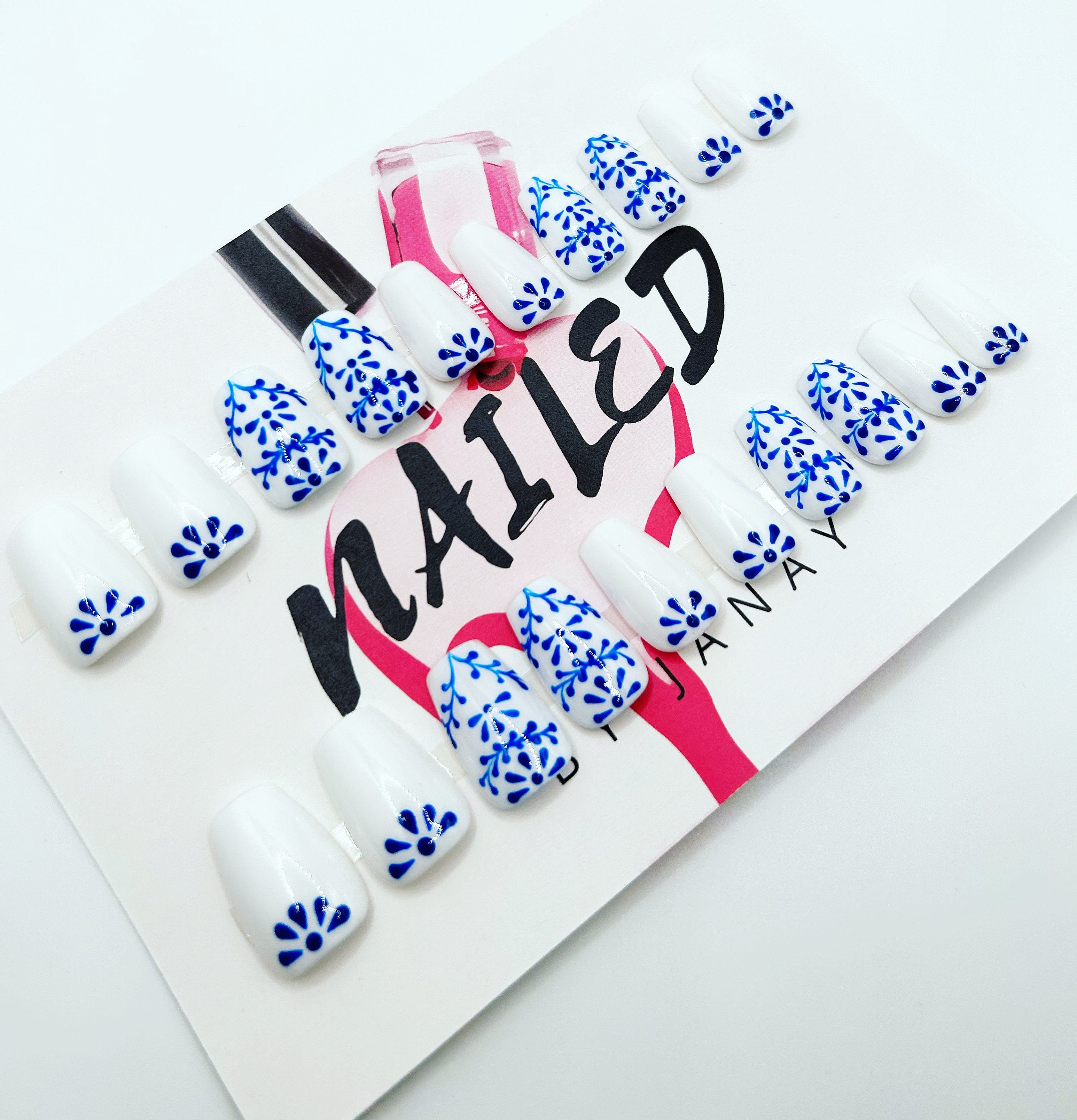 Acrylic Clase Azul 20 Piece Press on Nails - Etsy