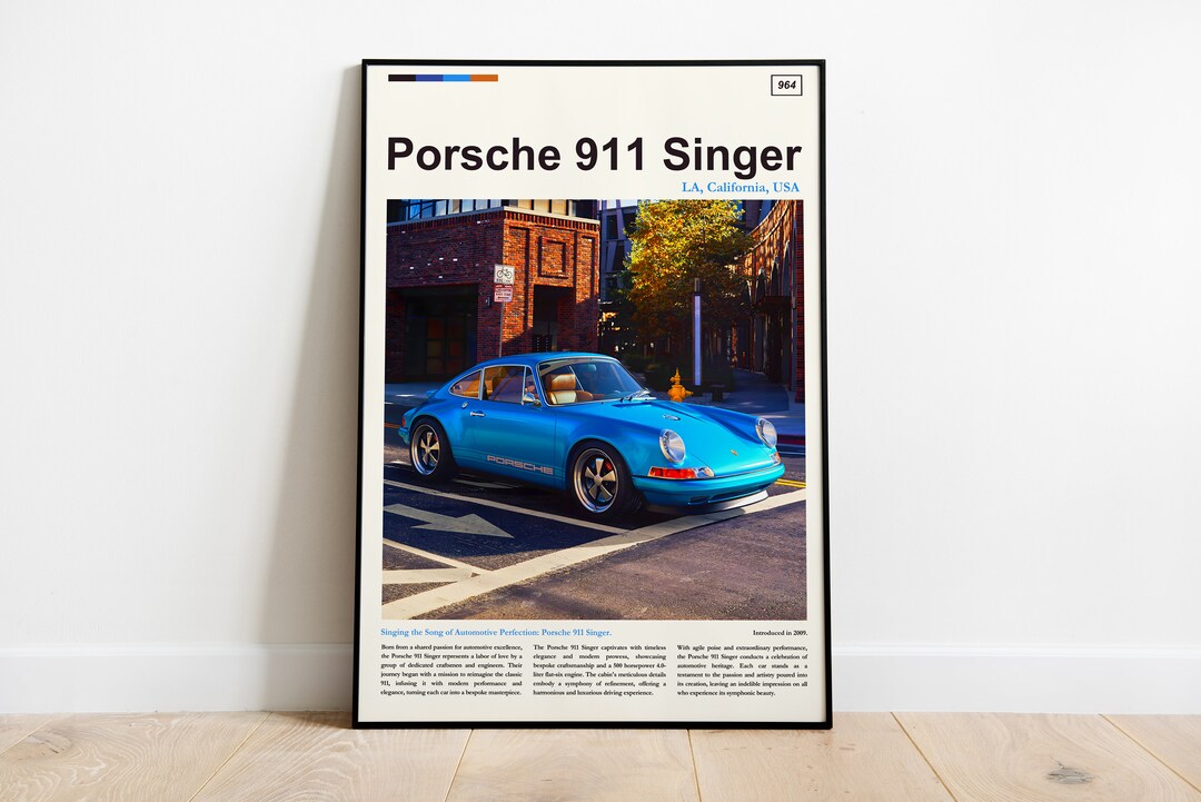 Porsche 911 Singer Porsche Poster Porsche Wall Art Porsche - Etsy