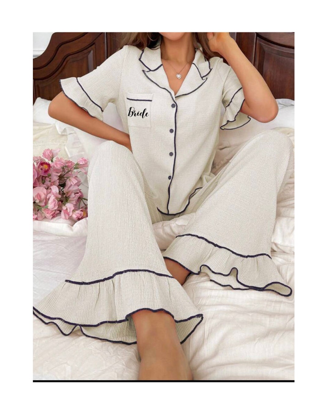 Personalised Pyjamas, Wedding Pyjamas, Bridal Shower Pyjamas, Bride ...