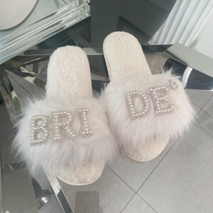 Personalised MRS Slippers, Wedding Day Slippers, Bride to Be Slippers ...