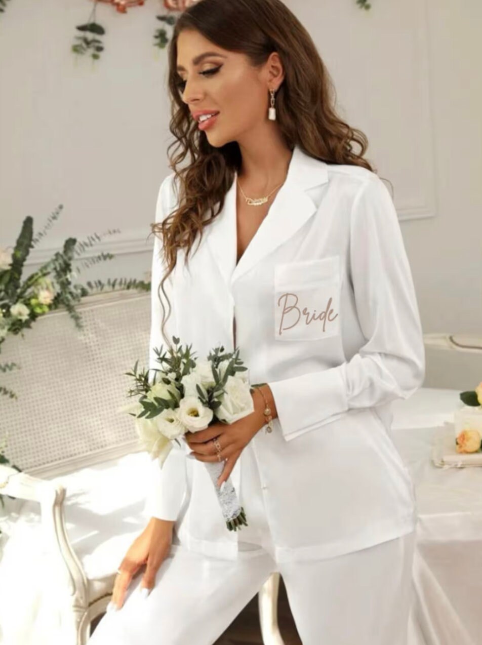 Personalised Pyjamas, Wedding Pyjamas, Bridal Shower Pyjamas, Bride ...