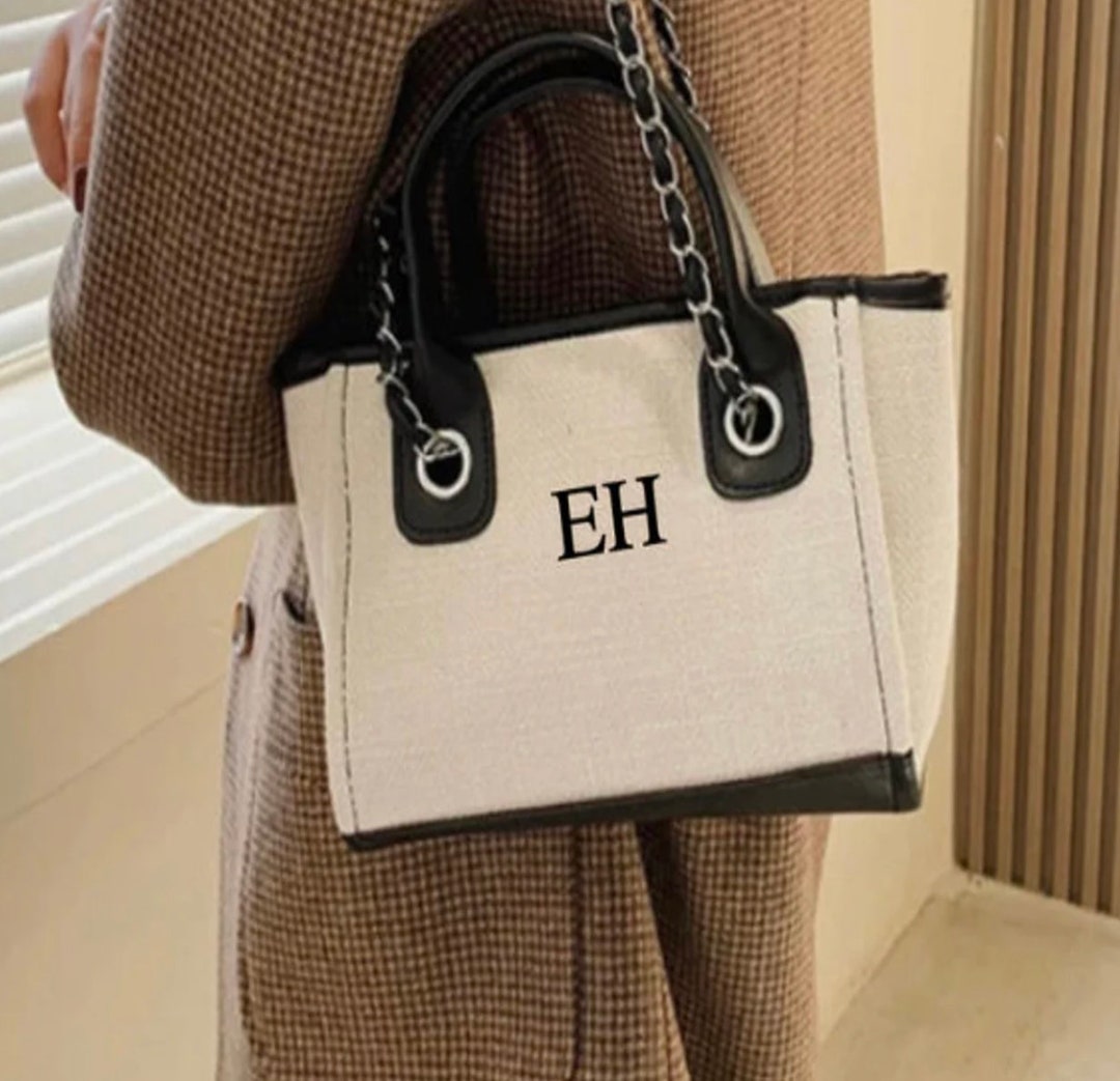 Personalised Shoulder Tote Bag, Women's Handbag, Beach Bag, Custom Hand ...