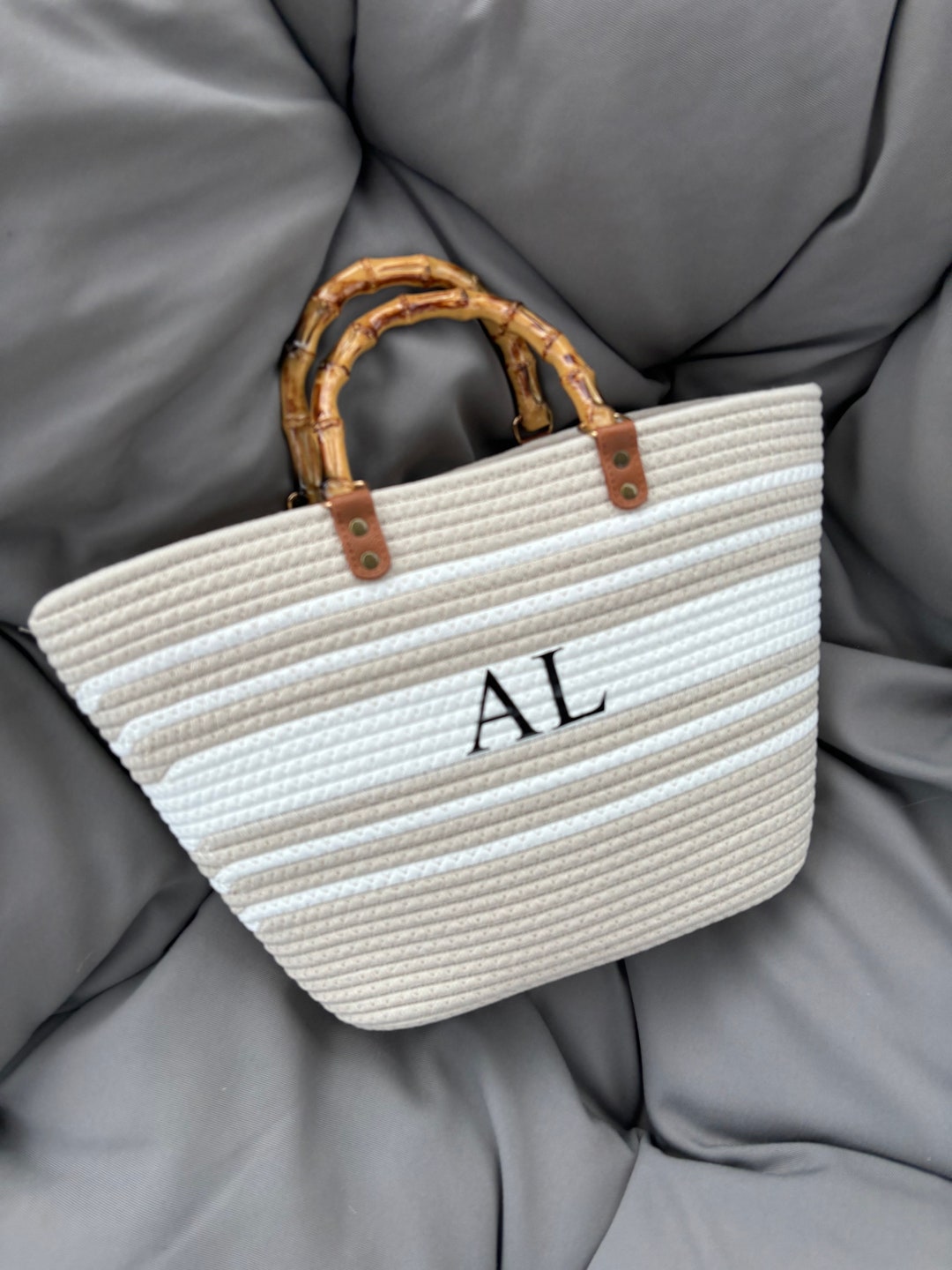 Personalised Tote Beach Bag, Women's Handbag, Beach Bag, Custom Hand ...
