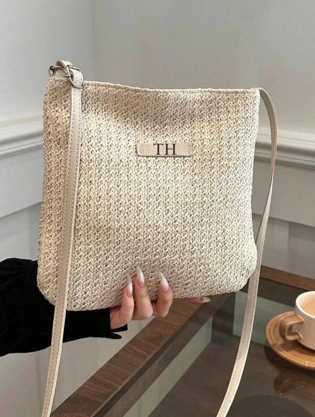 Personalised Shoulder Tote Bag, Women's Handbag, Beach Bag, Custom Hand ...