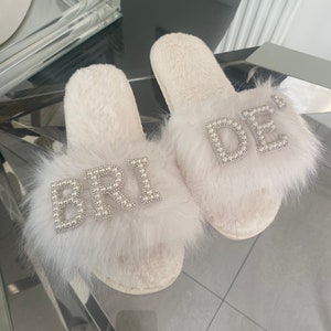Personalised MRS Slippers, Wedding Day Slippers, Bride to Be Slippers ...