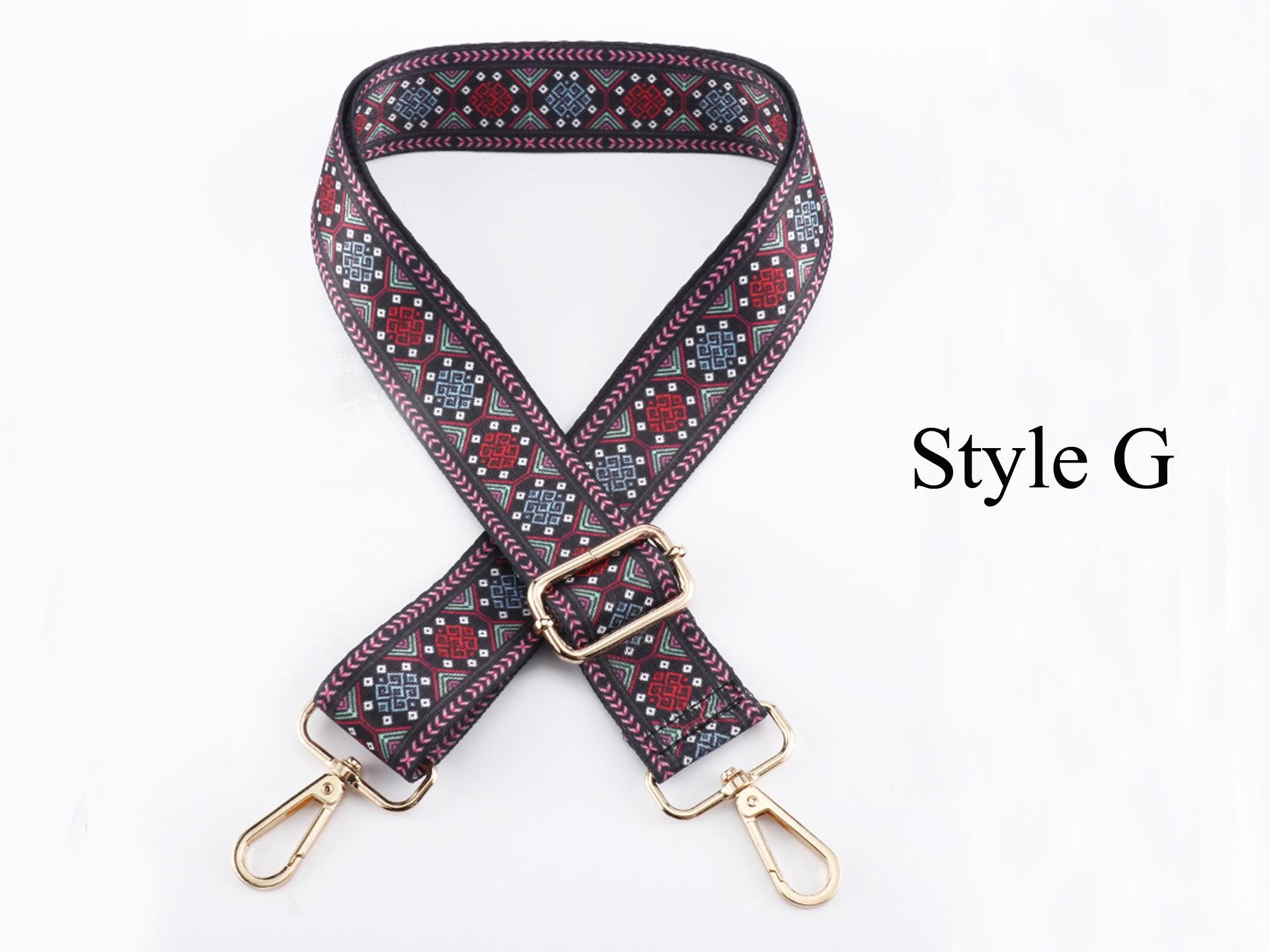 3.8cm Vintage Colorful Straps, Purse Straps, Adjustable Crossbody Bag ...