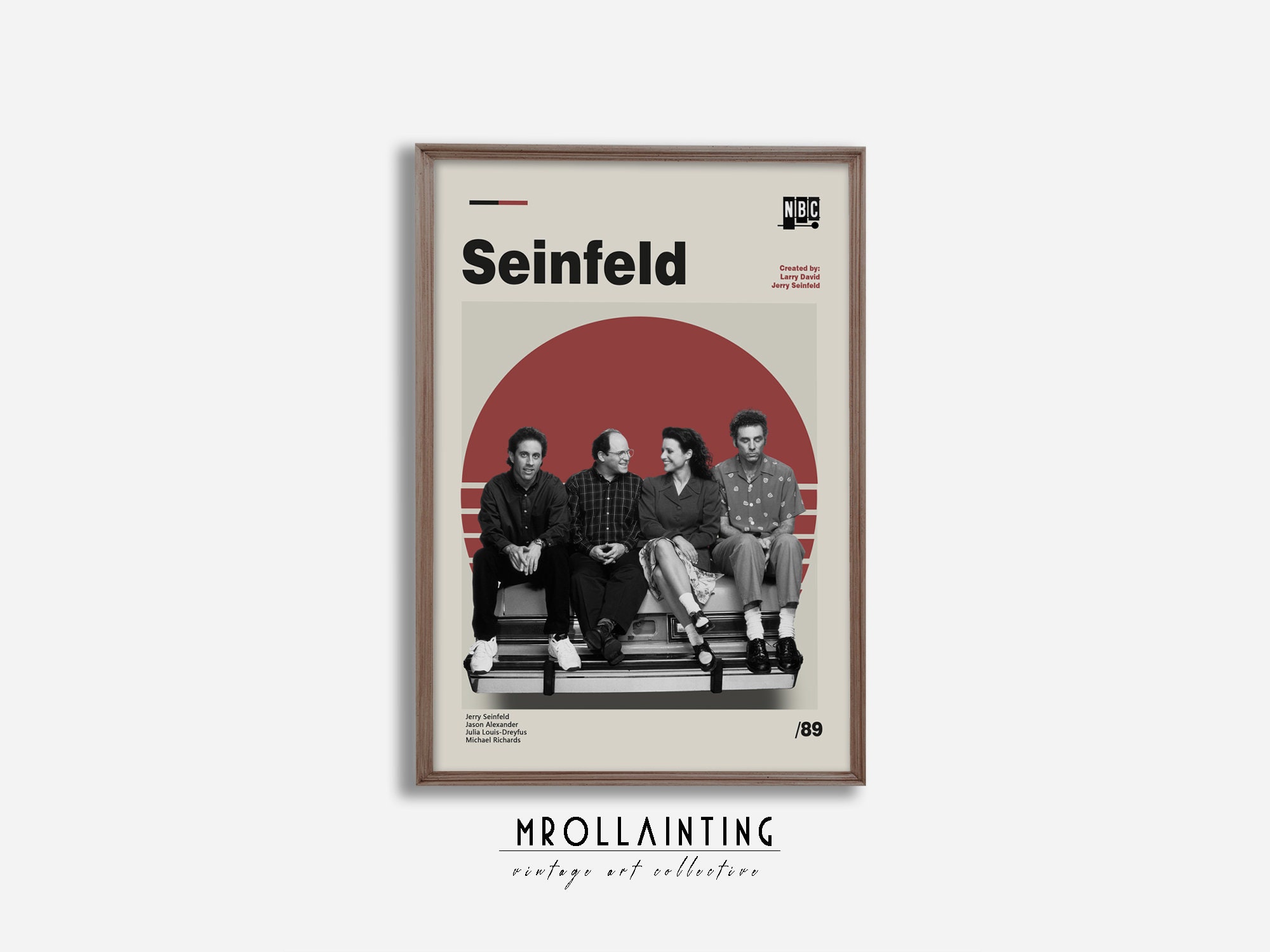 Seinfeld Poster - Seinfeld Restaurant - Retro TV Poster - Minimalist ...