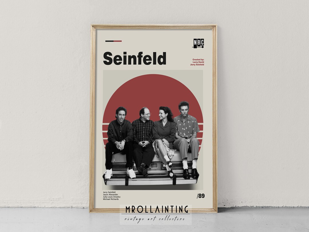 Seinfeld Poster - Vintage Inspired Poster, Midcentury Modern Wall Art ...